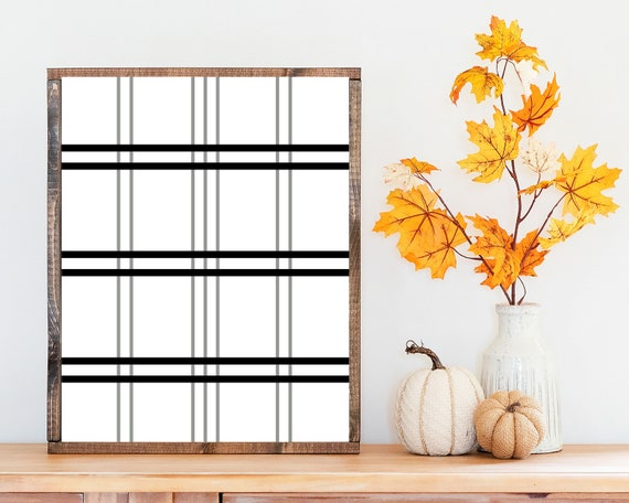 Plaid Fall Print Fall Printable Farmhouse Fall Decor Fall - Etsy