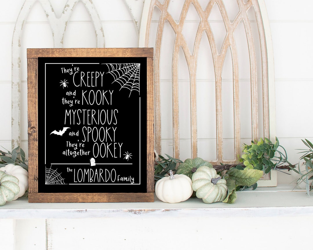 Personalized Addams Family Sign, Addams Family Wall Art, Custom Addams ...