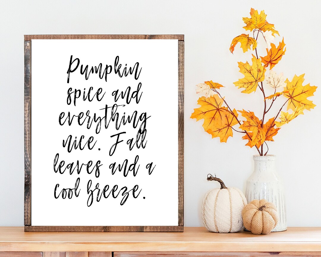 Pumpkin Spice Print, Fall Printable, Farmhouse Fall Decor, Fall ...