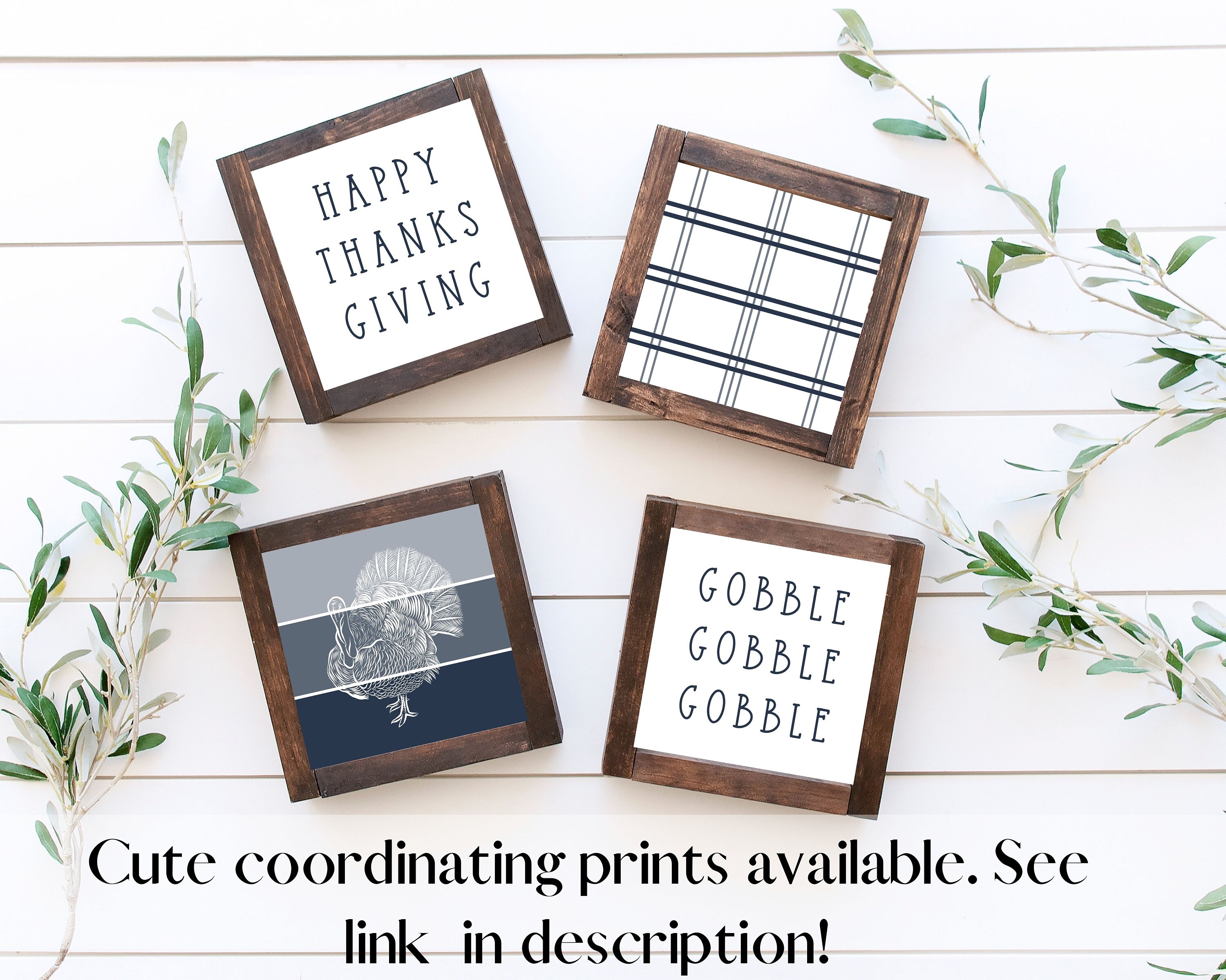 Happy Thanksgiving Sign Printable, Farmhouse Thanksgiving Wall Decor ...