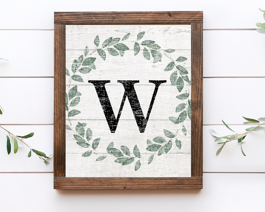 Personalized Family Name Printable Sign, Nursery Monogram Print Sign ...