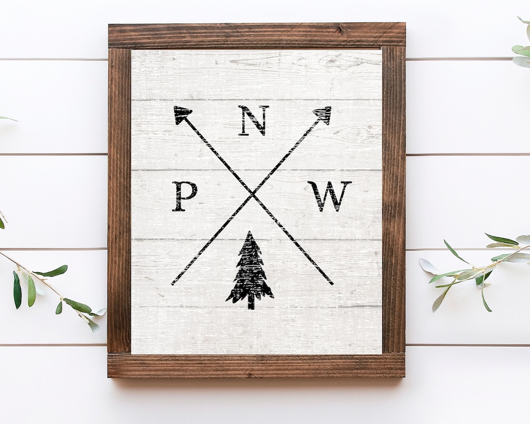 Pacific Northwest Sign Printable, PNW Sign, Minimalist PNW Wall Decor ...