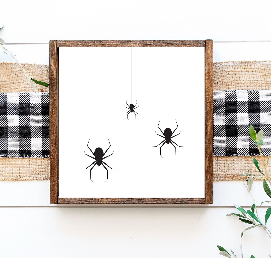 Halloween Printable Wall Art, Spider Printable, Farmhouse Halloween ...