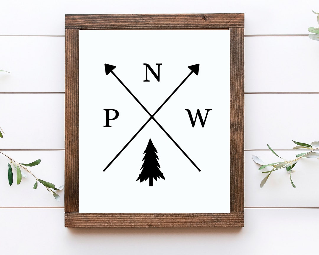 Pacific Northwest Sign Printable, PNW Sign, Minimalist PNW Wall Decor ...
