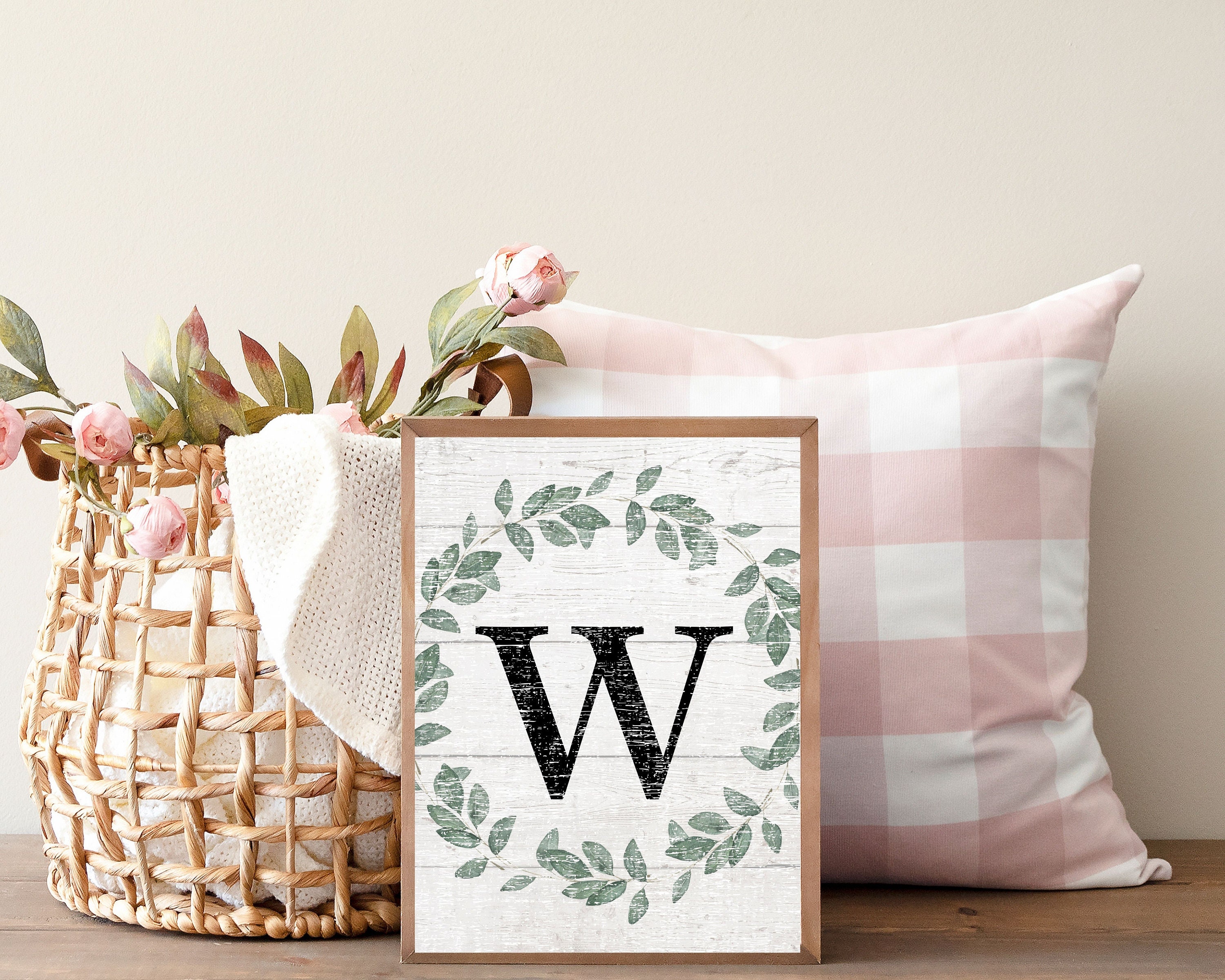 Personalized Family Name Printable Sign, Nursery Monogram Print Sign ...