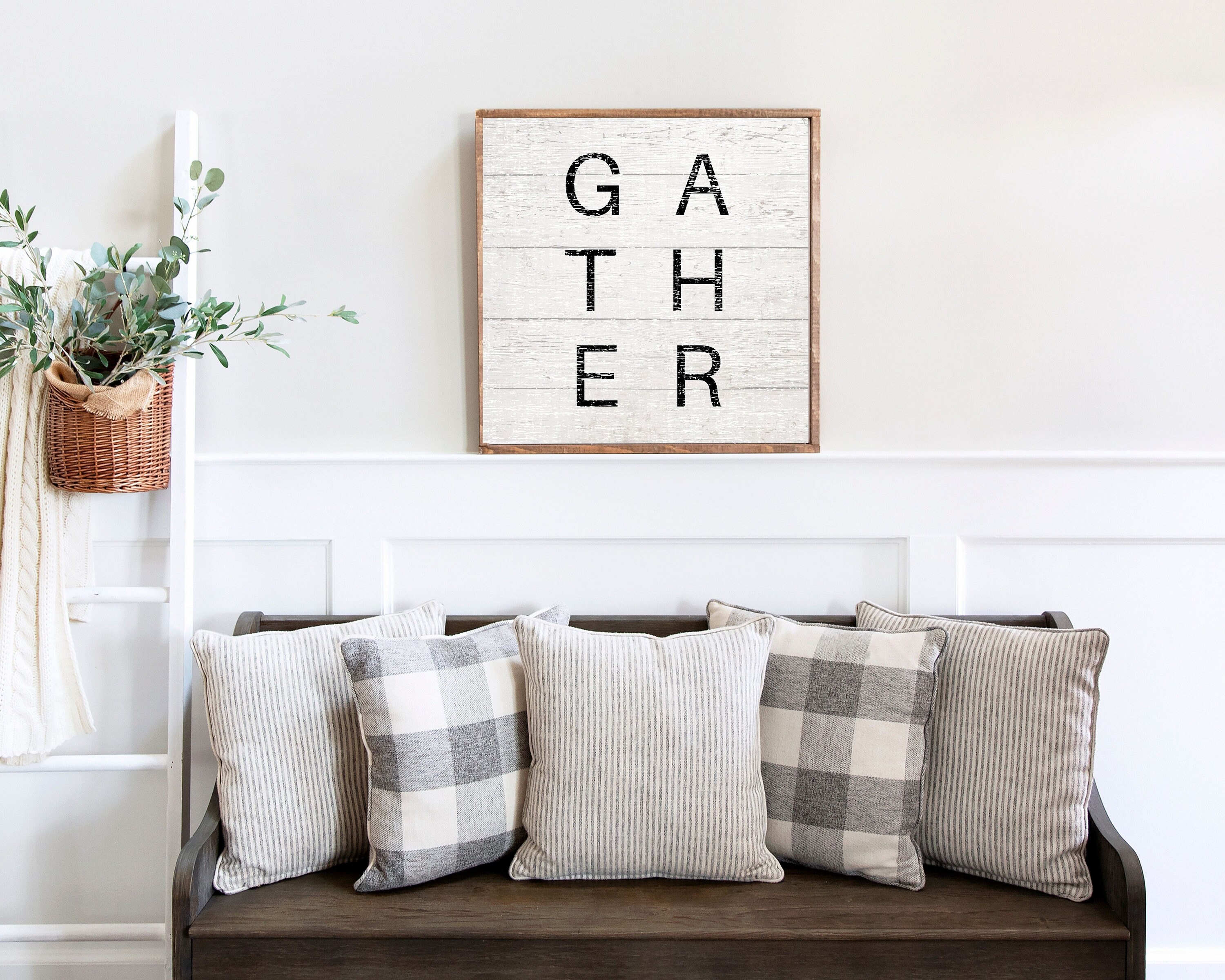 Fall Print, Gather Sign Printable, Thanksgiving Sign Printable ...