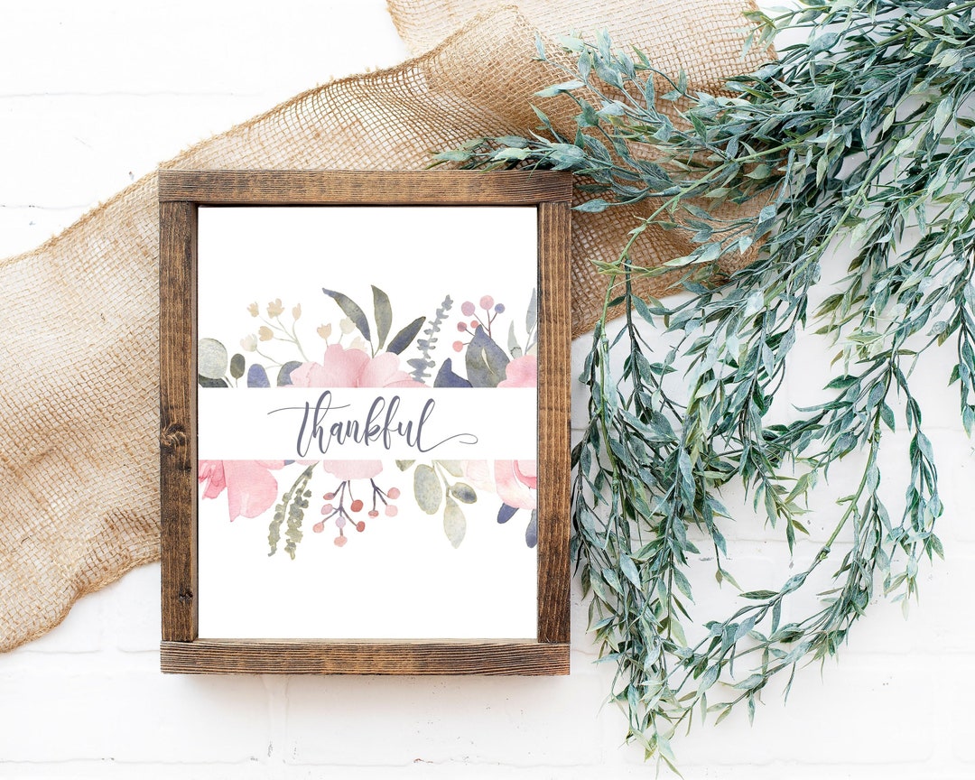 Fall Print, Thankful Fall Printable Sign, Fall Wall Art, Farmhouse ...