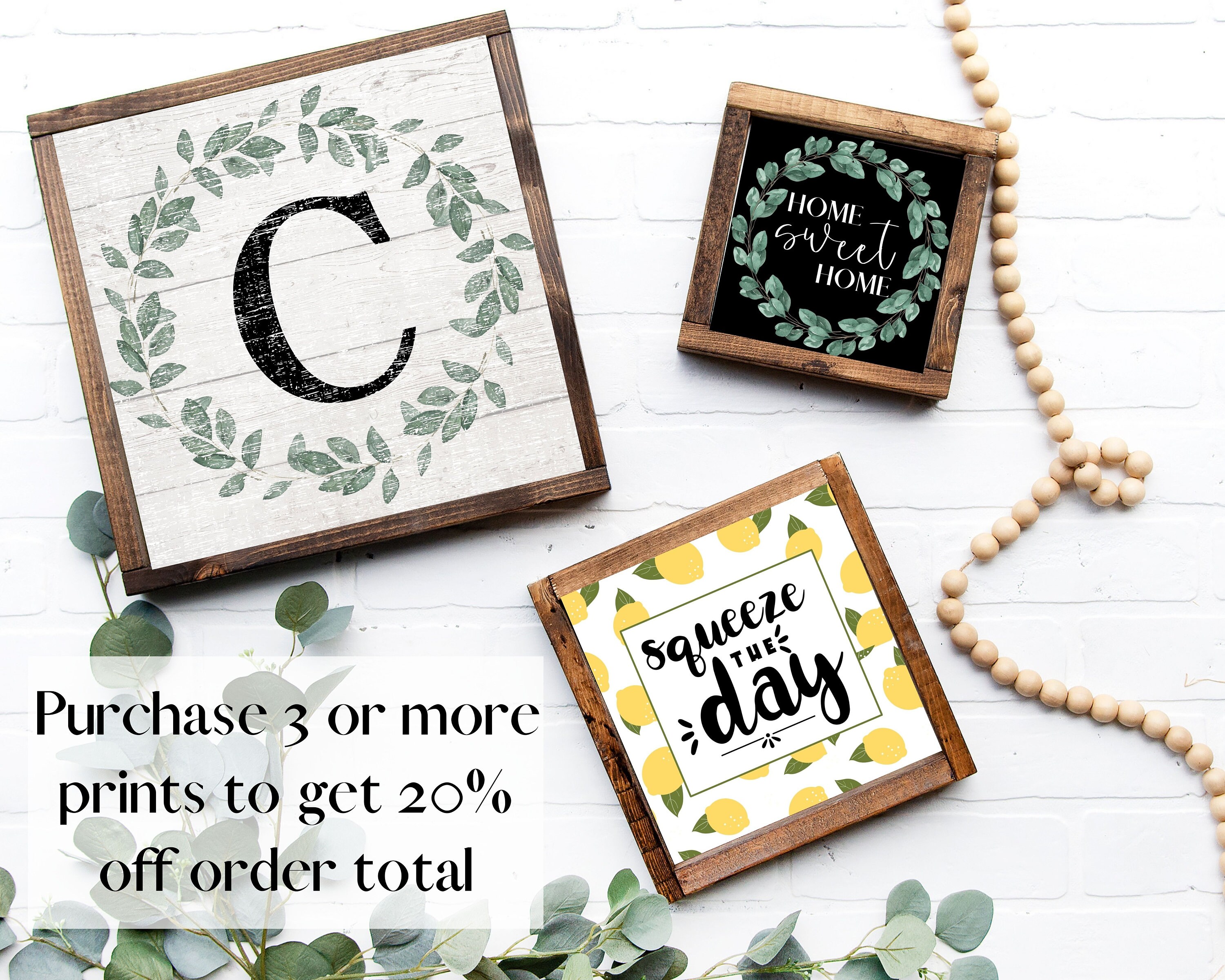 Personalized Family Name Printable Sign, Nursery Monogram Print Sign ...