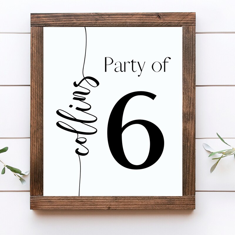 Party of Family Sign - Etsy