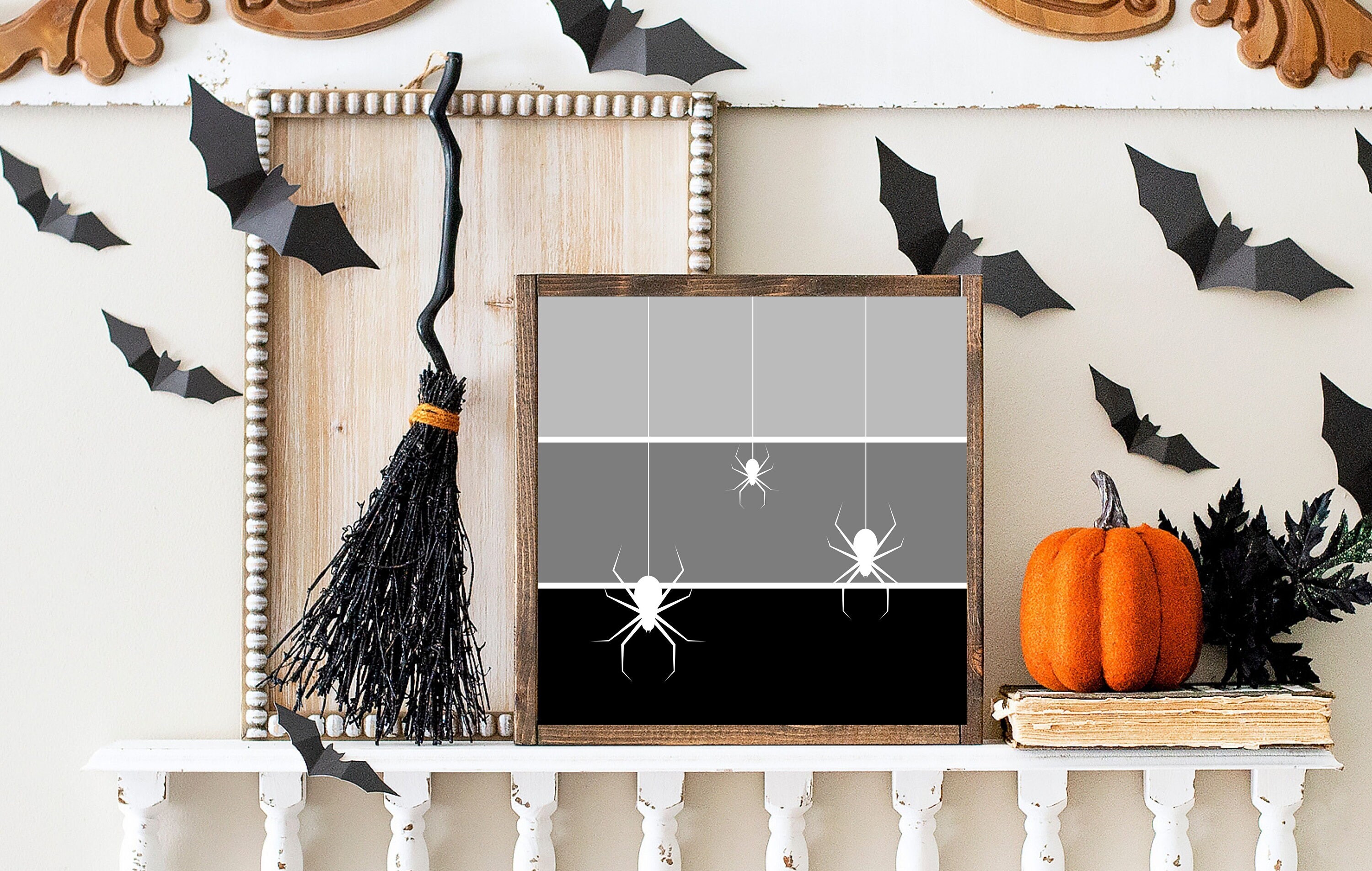 Halloween Printable Wall Art, Spider Printable, Farmhouse Halloween ...