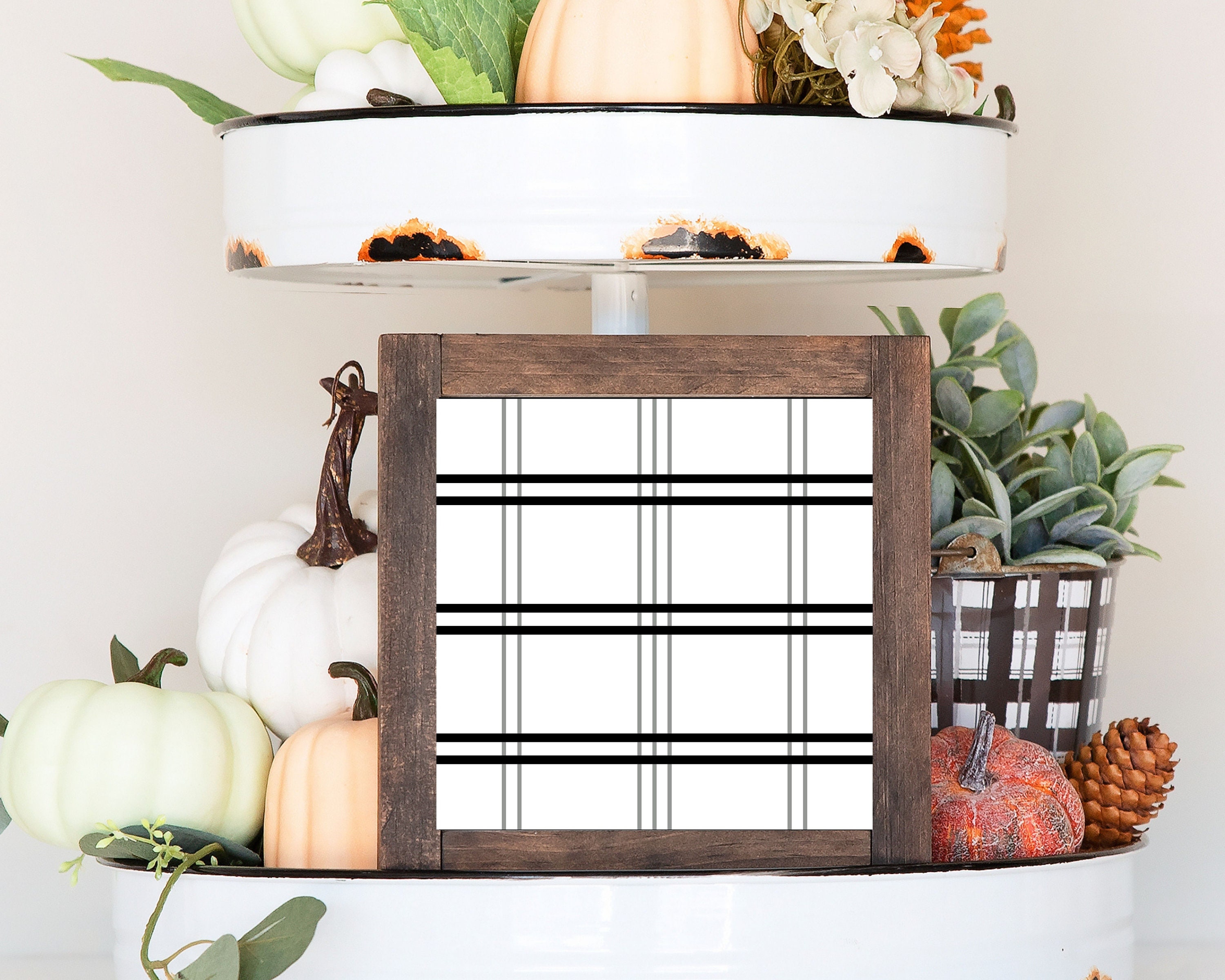 Plaid Fall Print, Fall Printable, Farmhouse Fall Decor, Fall ...