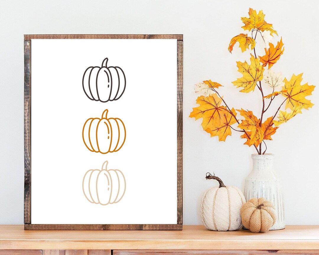 Fall Print, Pumpkin Fall Printable, Farmhouse Fall Decor, Fall ...