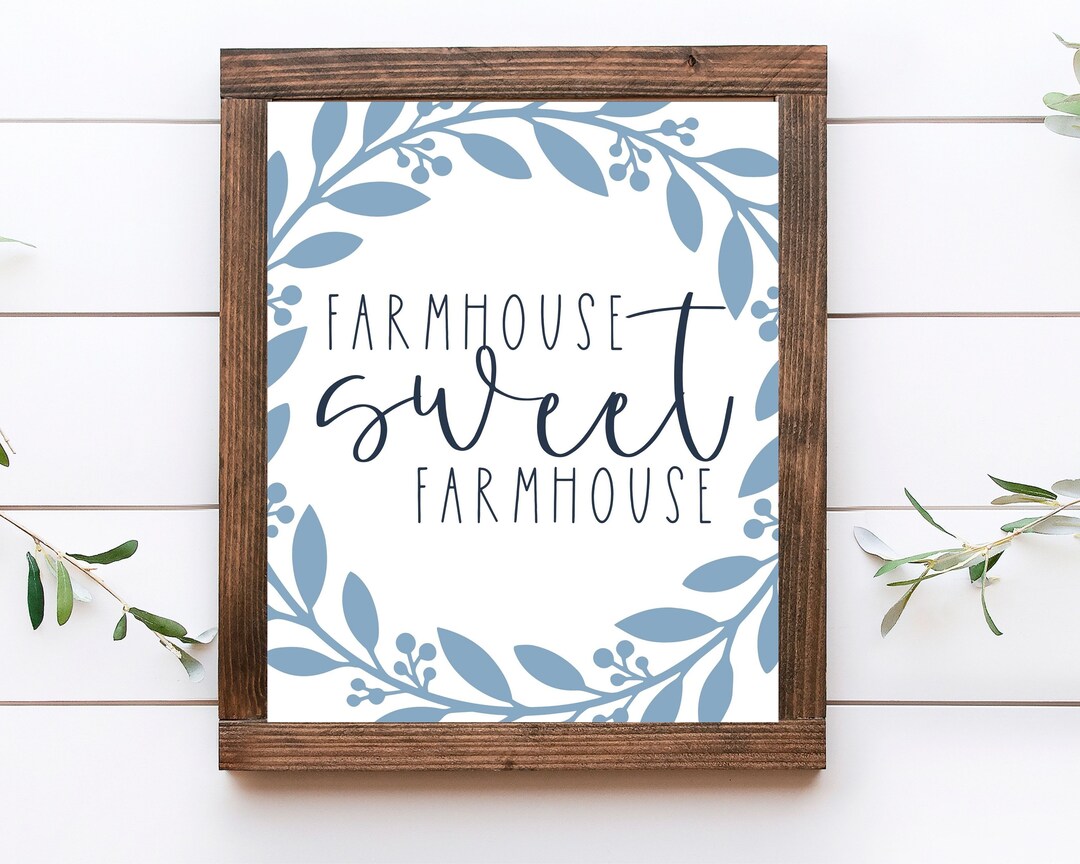 Farmhouse Sign Printable, Farmhouse Sweet Farmhouse Print, Entryway ...