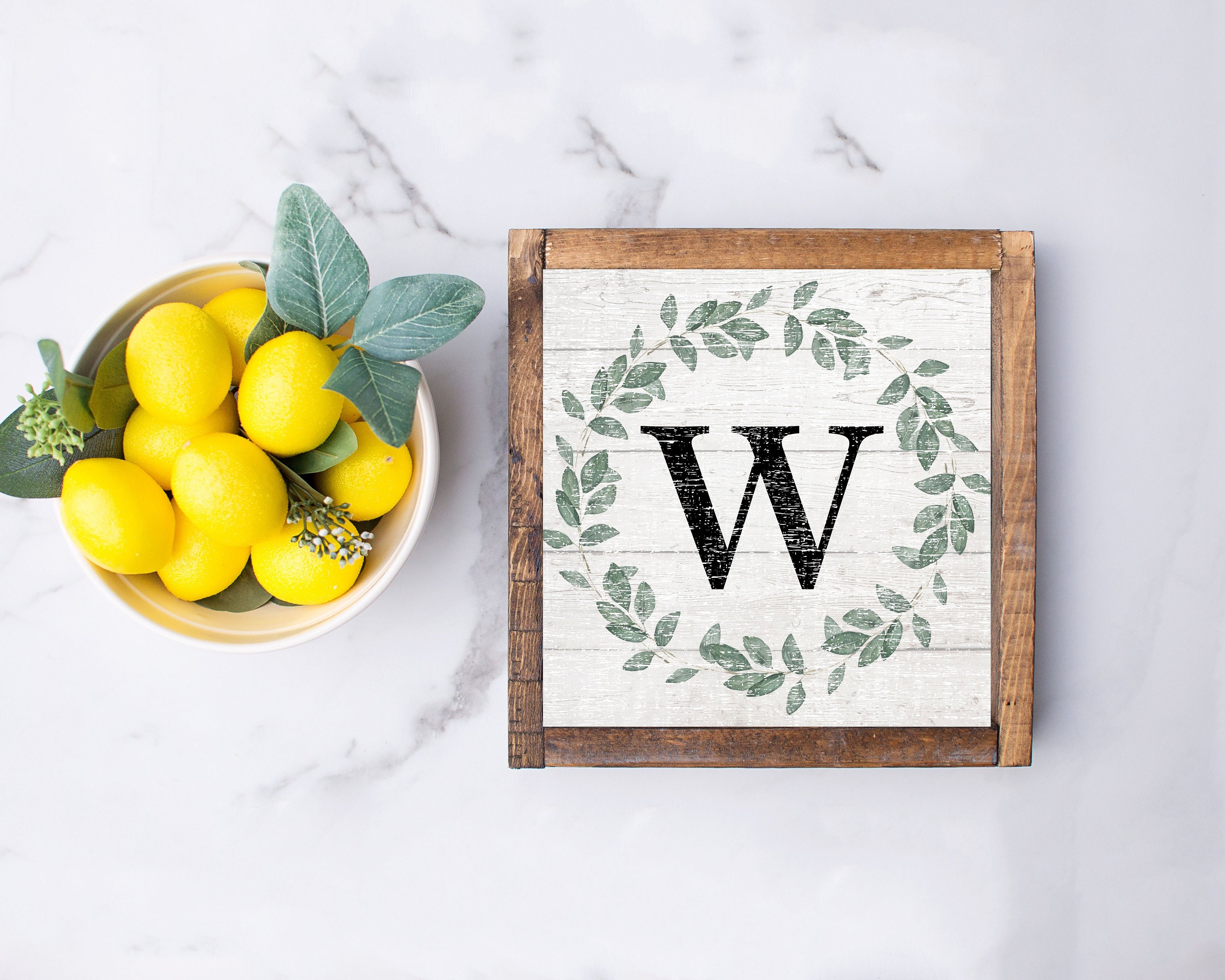 Personalized Family Name Printable Sign, Nursery Monogram Print Sign ...