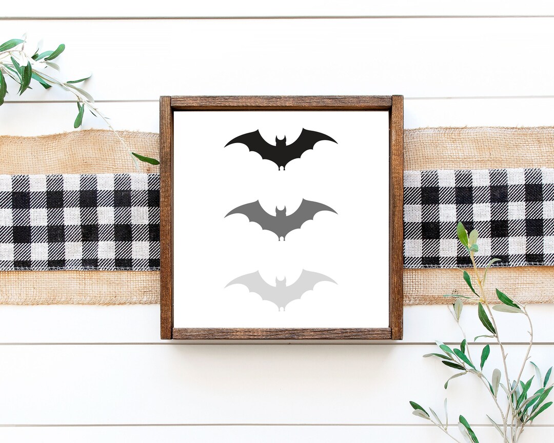 Bat Halloween Farmhouse Printable Wall Art, Farmhouse Halloween ...