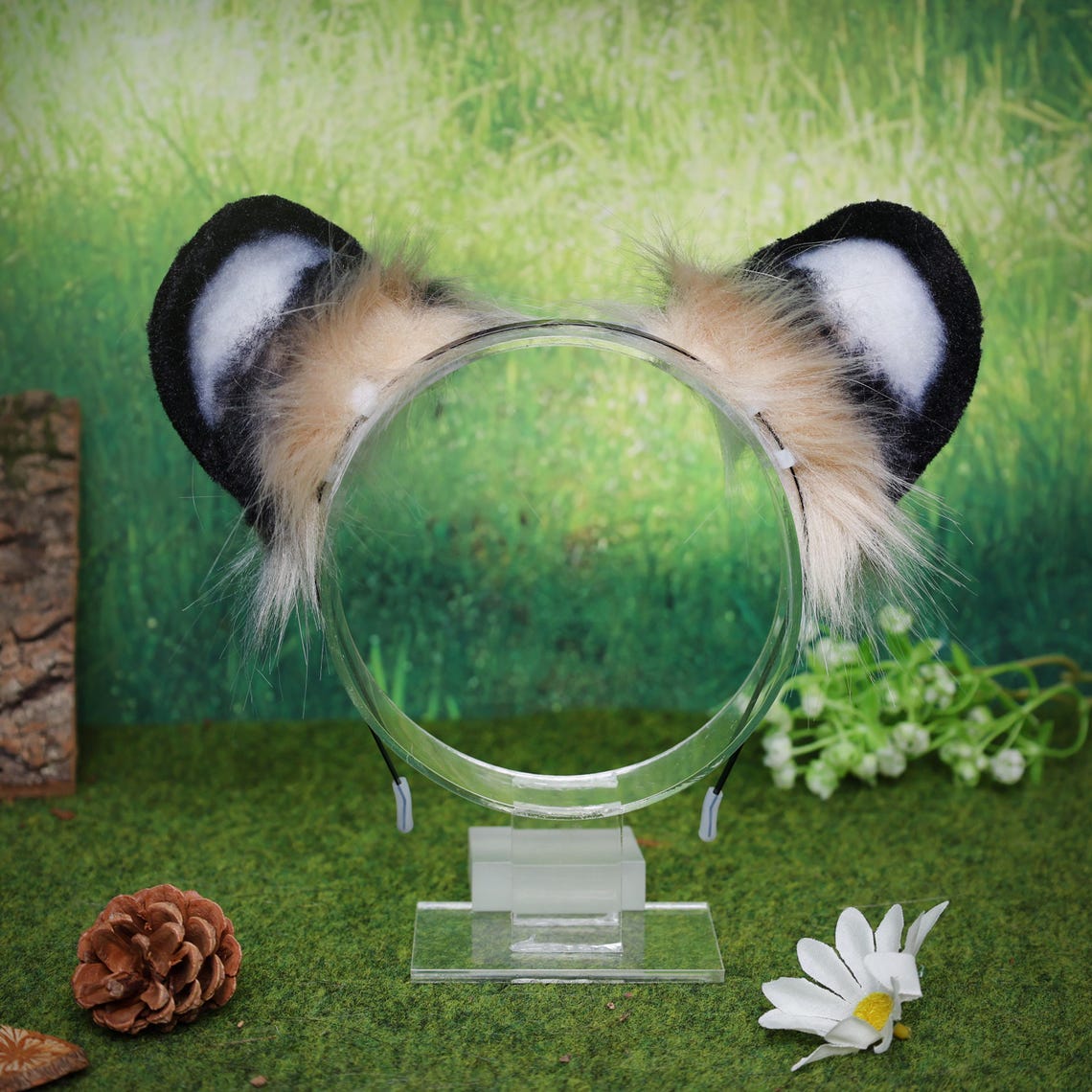 Handmade Faux Fur Leopard Ears and Tail Set for Cosplay Halloween ...