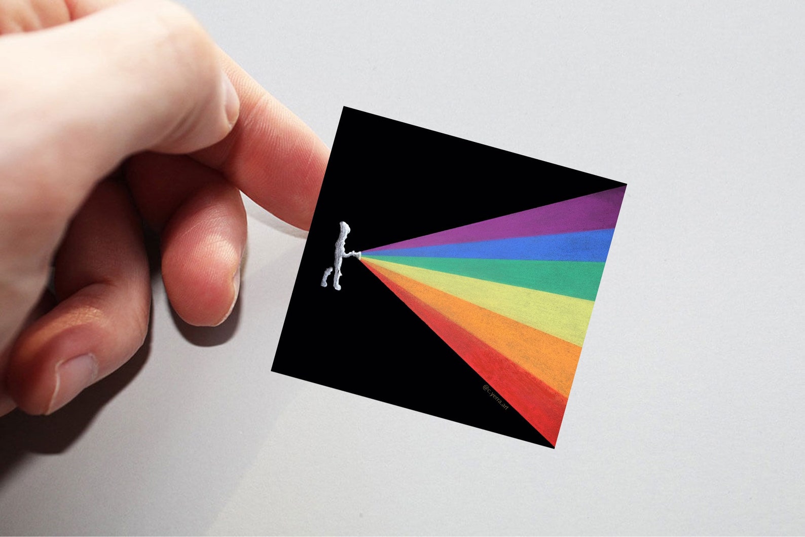 Rainbow Flashlight Sticker - Etsy