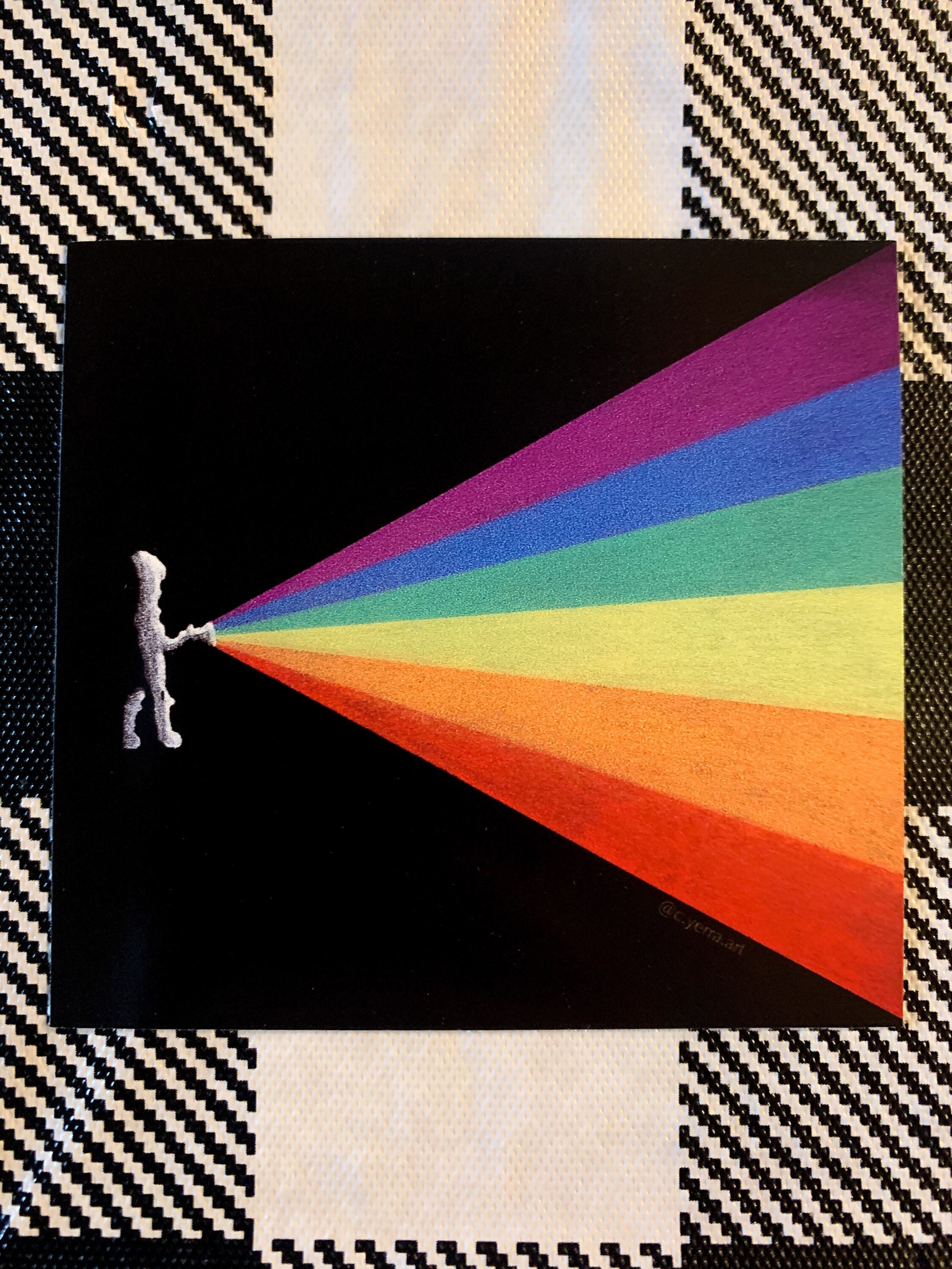 Rainbow Flashlight Sticker - Etsy