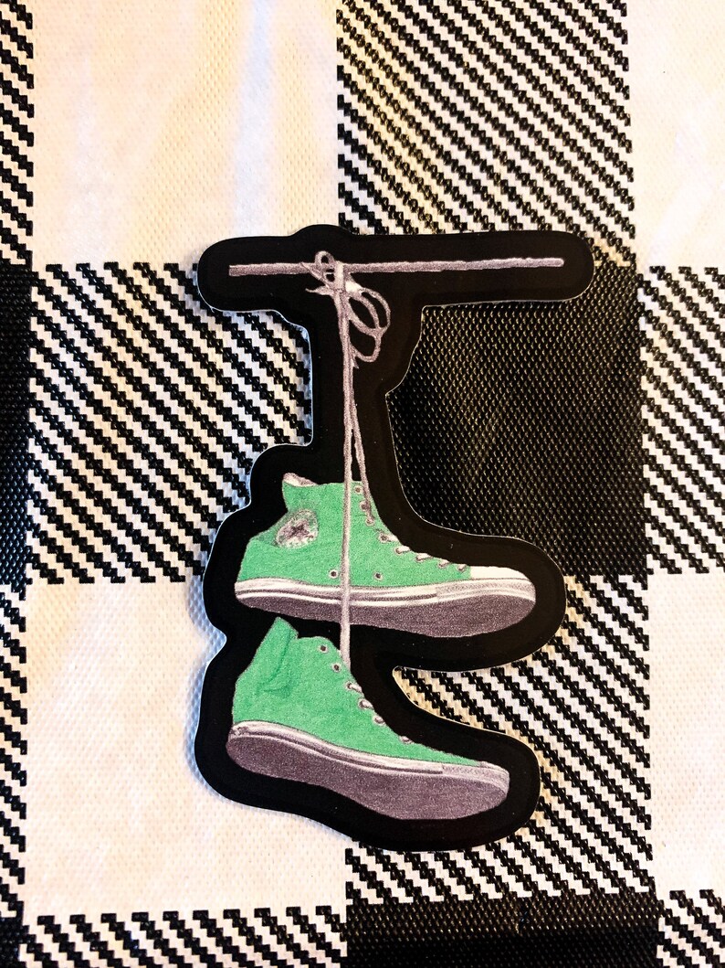 Green Converse Shoes Sticker - Etsy