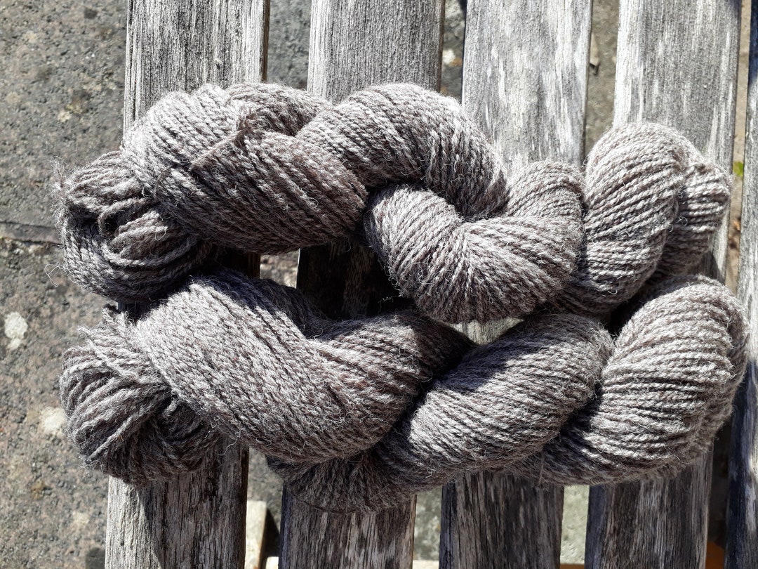 Handspun Jacob Sheep Yarn, Natural Grey Taupe, Sport Weight - Etsy