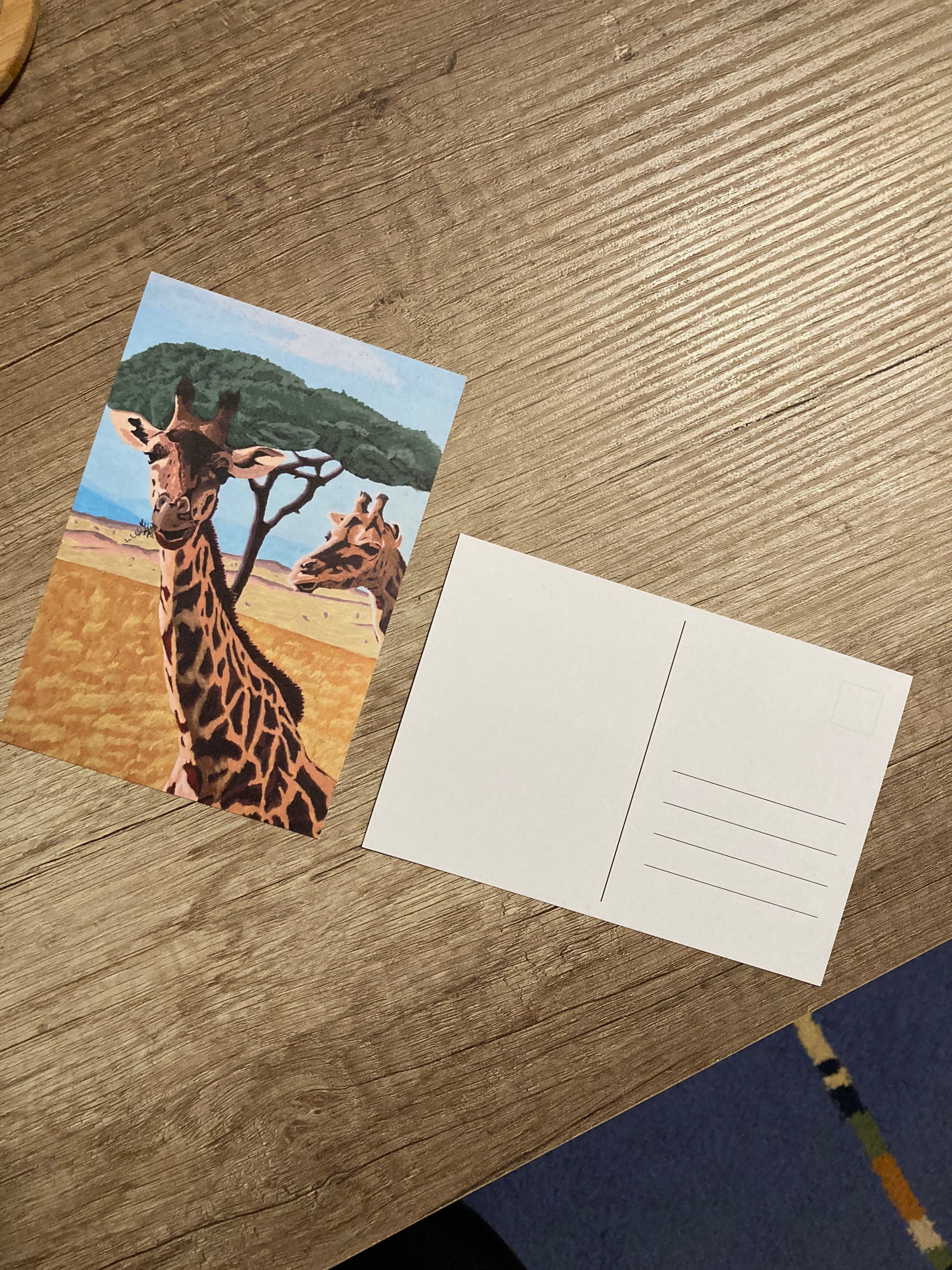 Postcard Set, Wildlife Cards, Eagle and Giraffe, Artist's Greeting ...