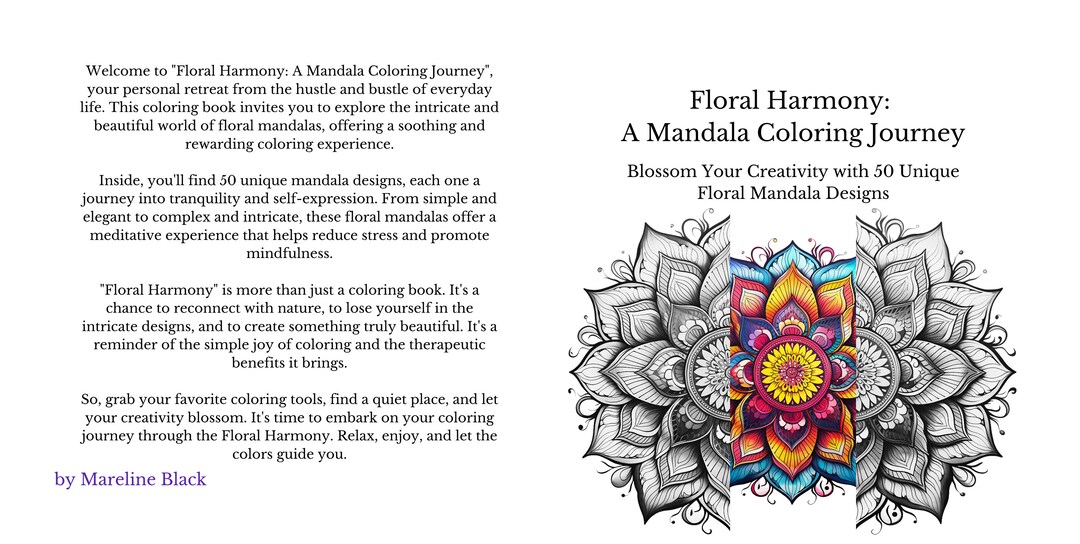 Floral Harmony: A Mandala Coloring Journey - Blossom Your Creativity ...