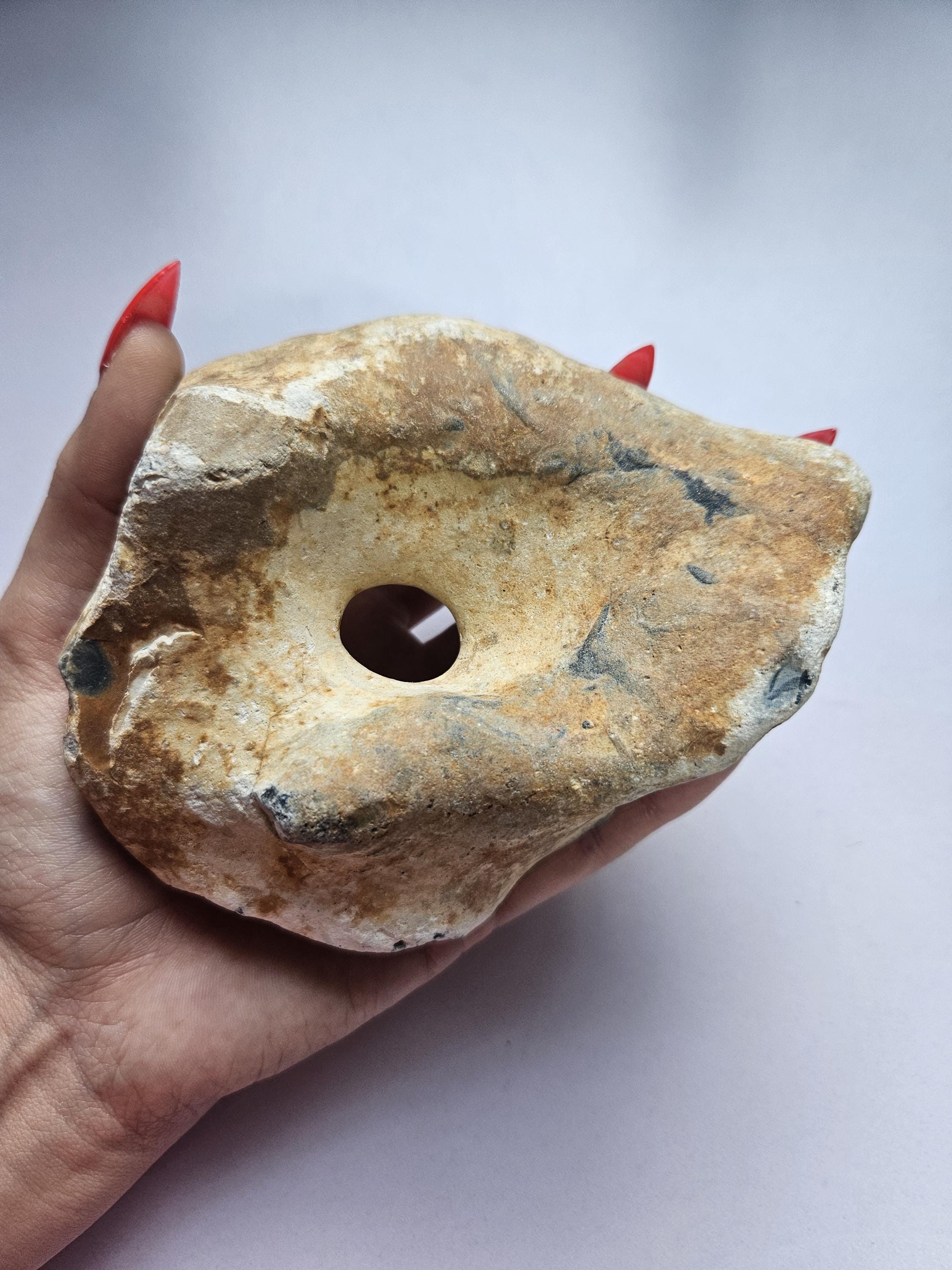 Extra Large Lucky Hag Stone, Extra Large Witch Stone, Large English Hag ...