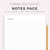 2 Column Notes Page Printable, Notes Template, Writing Paper, Notes ...