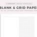 Blank & Grid Paper Printable, A4/a5/letter/half Size, Instant Download ...