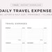 Daily Travel Expenses Tracker Vacation Spending Work Travel - Etsy