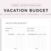 Vacation Budget Planner Printable Travel Spending Worksheet - Etsy