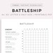 Printable Battleship Game Easy to Print and Play With Friends, School ...