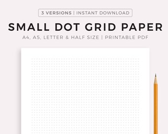 Blank & Dot Grid Paper Printable A4/a5/letter/half Size | Etsy