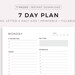 7 Day Planner Printable Weekly Planner Daily to Do List for - Etsy