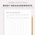 Body Measurements Tracker Printable, Fitness Progress Sheet, Body ...