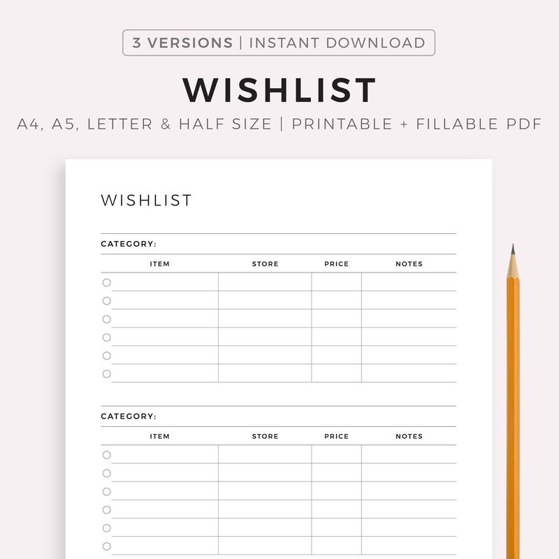 Christmas Wish List - Etsy