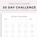 30 Day Challenge Goal Setting Progress Tracker Habit - Etsy