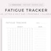 Monthly Fatigue Tracker Printable Template Track Daily - Etsy