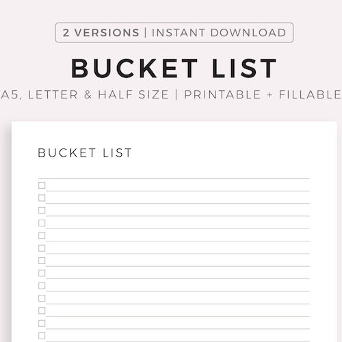 Disney Bucket List Printable Instant Download - Etsy Canada