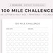 100 Mile Running or Walking Challenge Printable Workout - Etsy