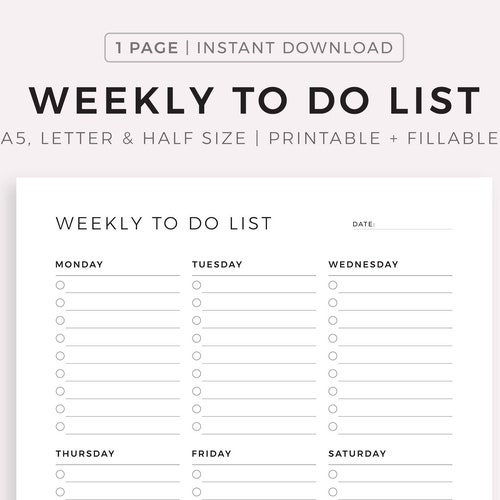 Monthly to Do List Printable Monthly Task List Template - Etsy