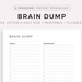 Brain Dump Printable Priorities Organizer to Do List - Etsy