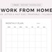 Work From Home Monthly Planner Printable, Monthly to Do List for Work ...