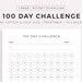 100 Day Challenge Goal Setting Progress Tracker Habit - Etsy