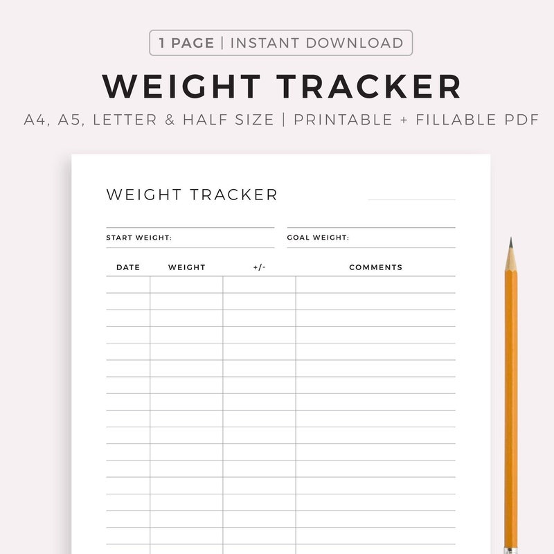 Weight Loss Planner - Etsy