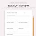 Year at a Glance, Two Page Yearly Planner Printable, 12 Month Overview ...