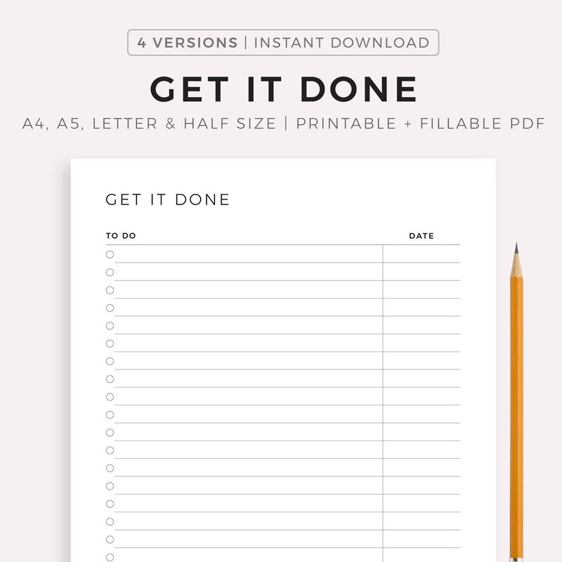 To Do List Printable - Etsy