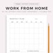 Work From Home Monthly Planner Printable, Monthly to Do List for Work ...