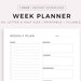 Printable Week Planner PDF Weekly to Do List Weekly Habit | Etsy