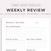 Weekly Review Weekly Reflection Weekly Evaluation Weekly - Etsy